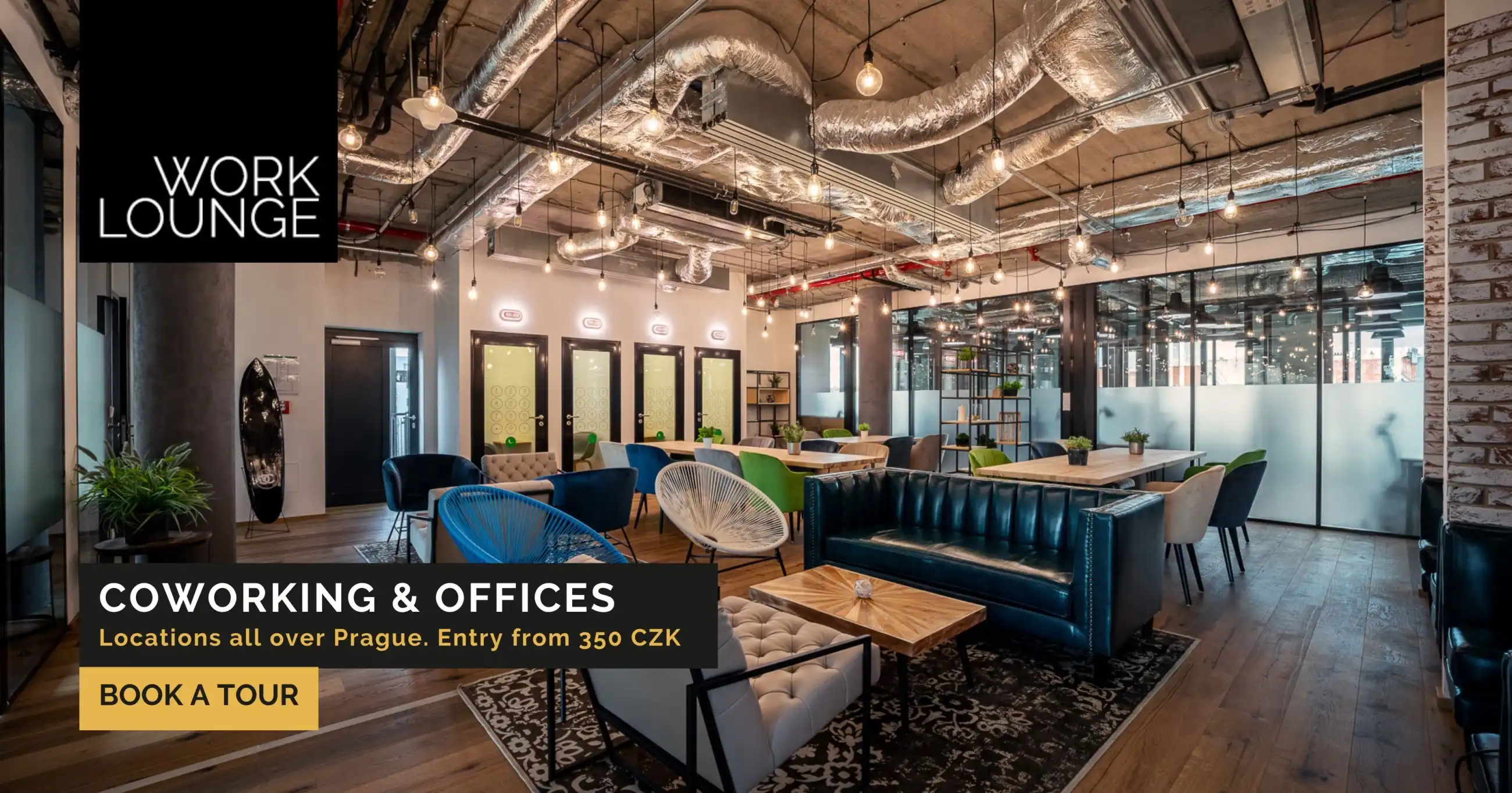 Private or shared office space, Coworking WorkLounge